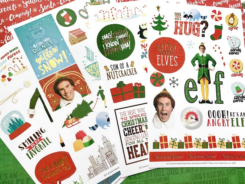 Sticker Pack - Buddy the Elf - OFFICIALLY LICENSED - Etsy
