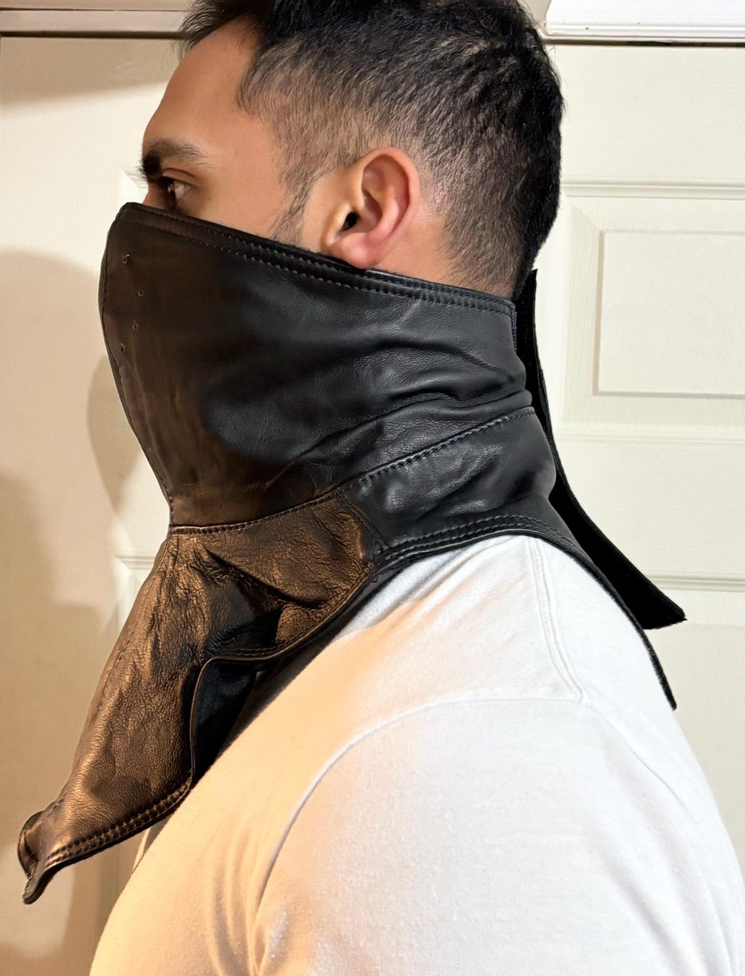 Leather Neck and Face Warmer - Etsy