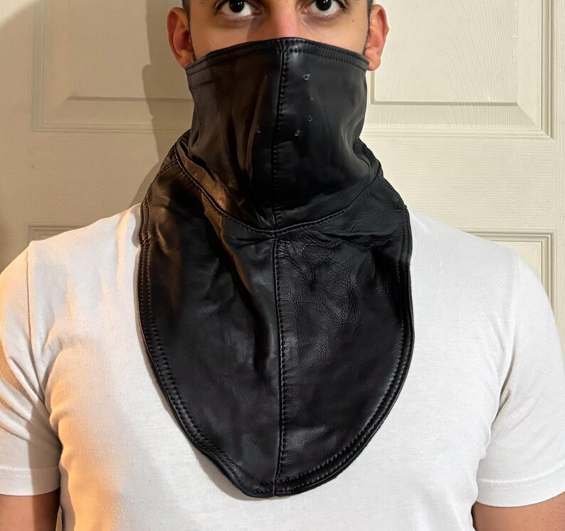 Leather Neck and Face Warmer - Etsy
