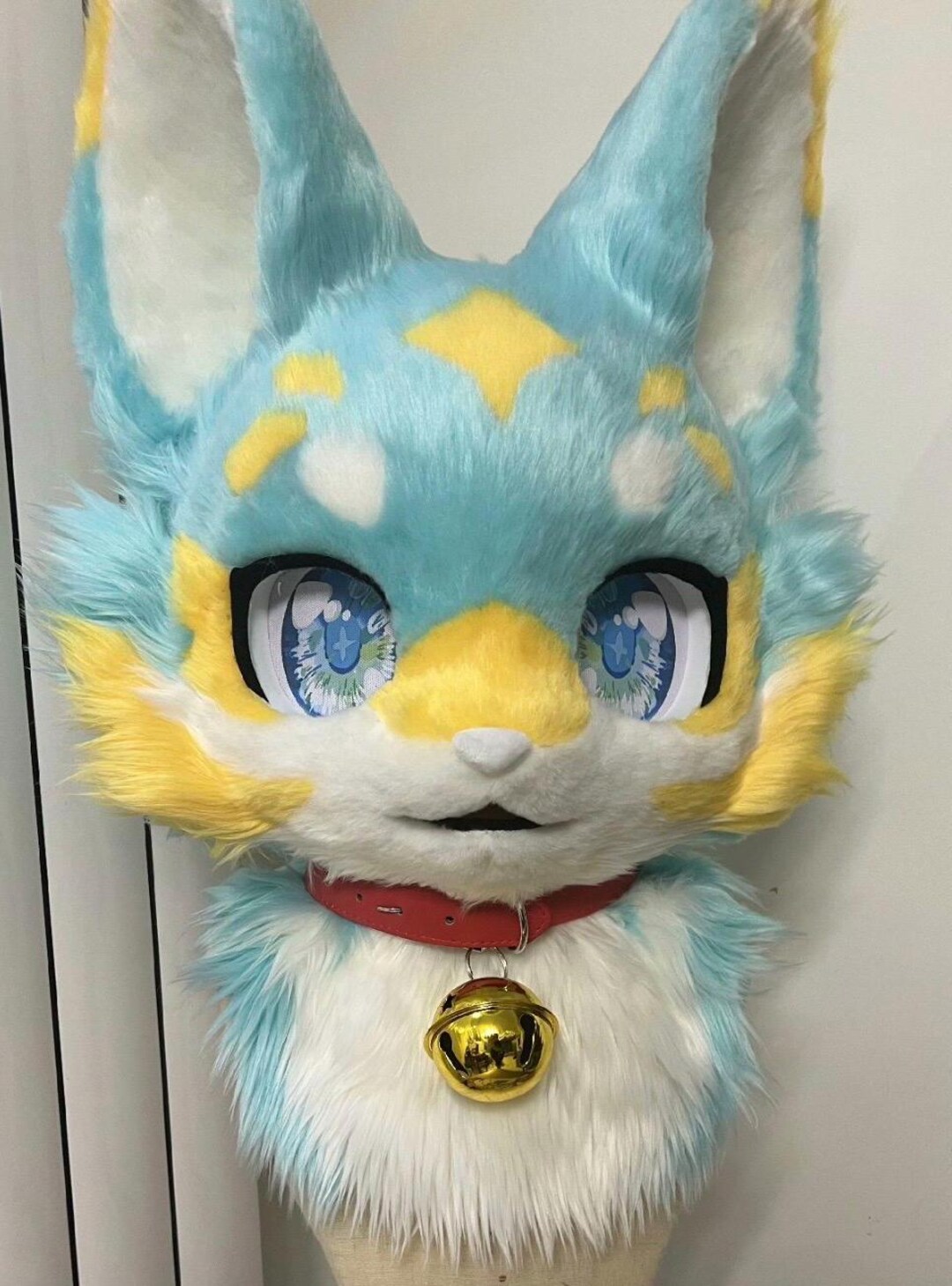 Premade Furry Foxy Head, Lemon Soda Foxy Ready-to-ship Fursuit Head ...