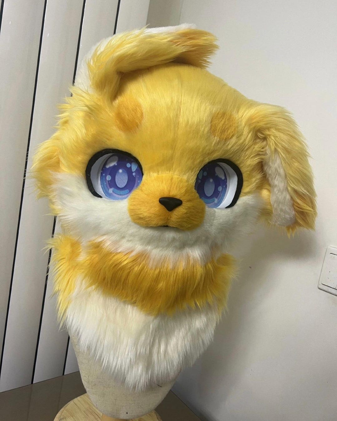 Premade Furry Puppy Head, Ready-to-ship Fursuit Head, Handmade Fluffy ...