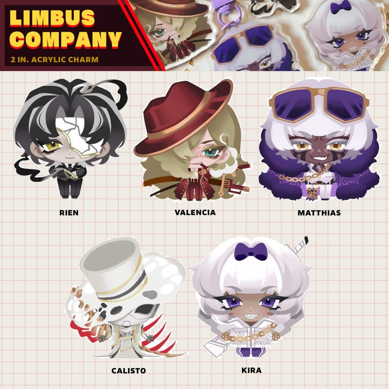 Keychains Limbus Company - Etsy