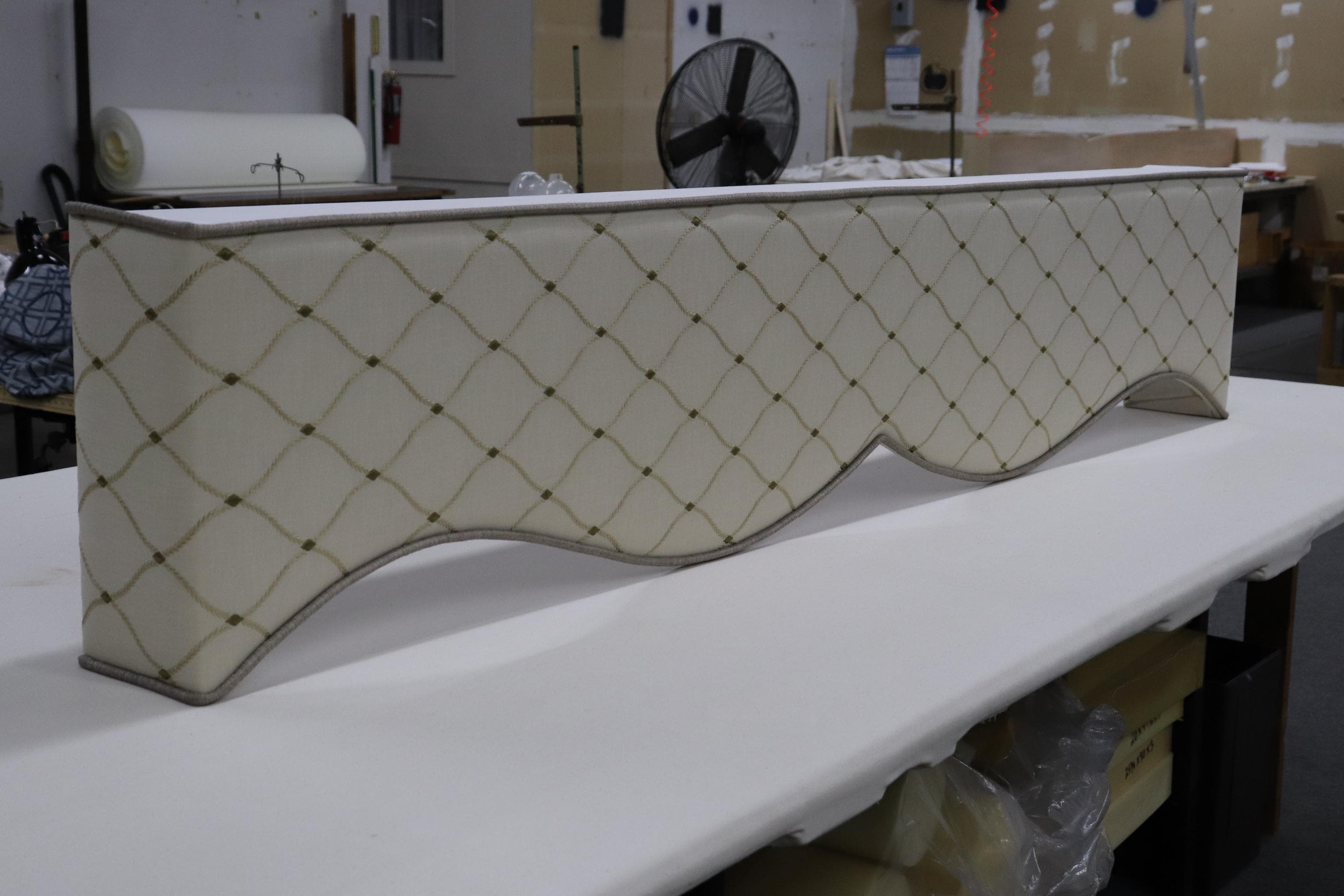 Custom SCALLOPED Cornice Valance – Upholstered Window Pelmet Box for Elegant Décor, Easy ...