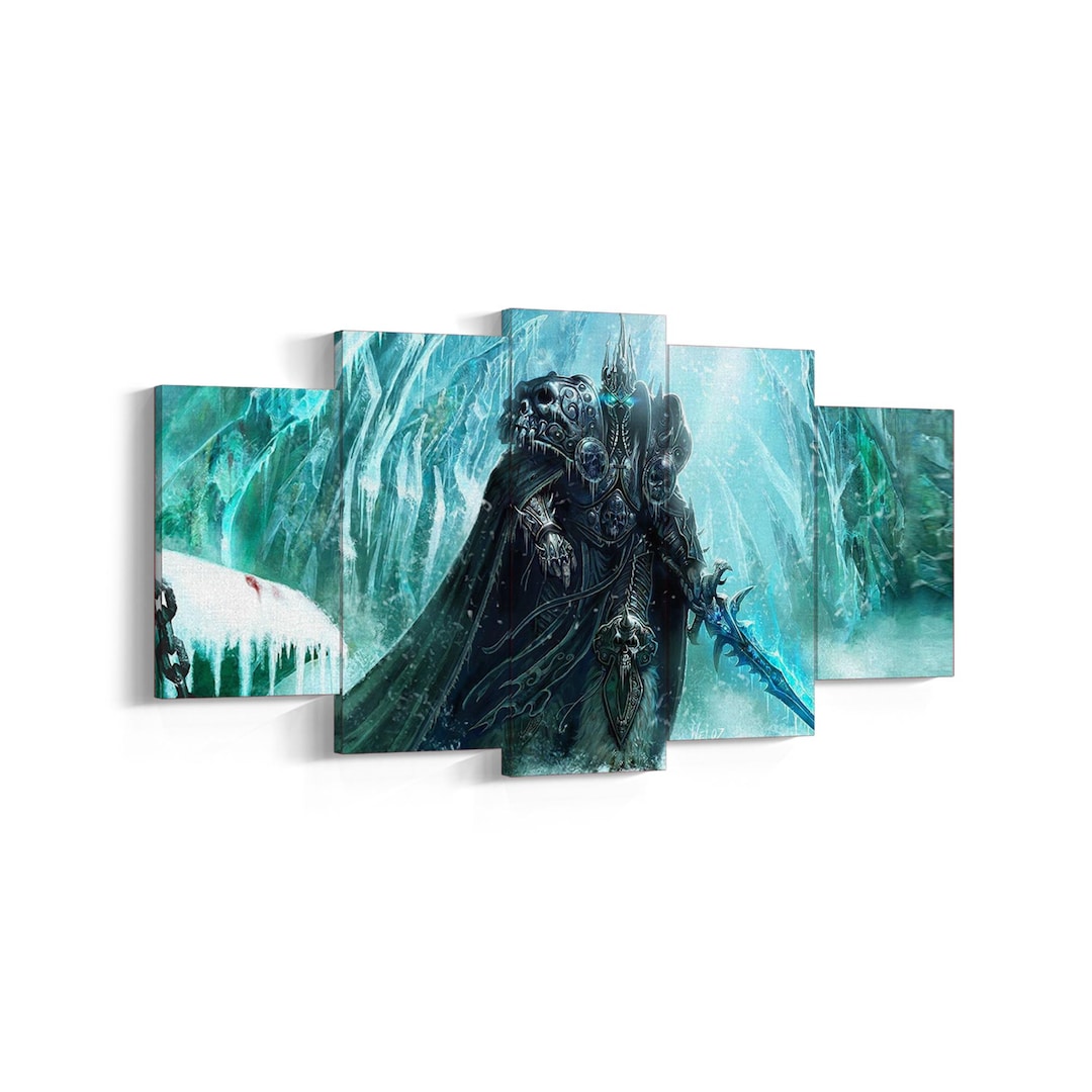 Warcraft Lich King Arthas Menethil Canvas Wall Art, Epic Fantasy ...