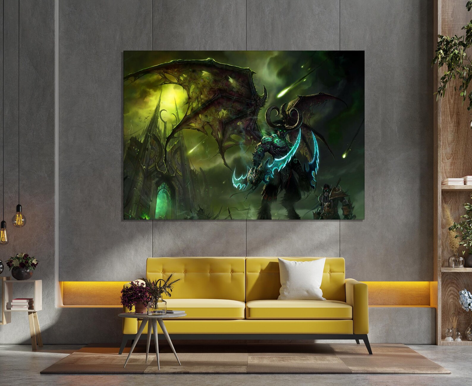 Illidan Stormrage's Fortress Canvas Wall Art – Epic Warcraft Fantasy ...