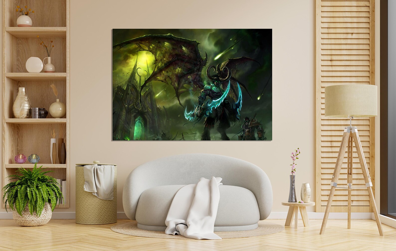 Illidan Stormrage's Fortress Canvas Wall Art – Epic Warcraft Fantasy ...