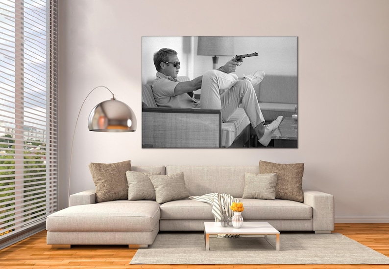 Steve Mcqueen Canvas Wall Art, Framed Print, Iconic Home Decor, Ready ...