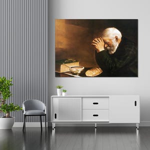 Eric Enstrom Grace Man Praying Over Bread (new High Resolution) Print ...
