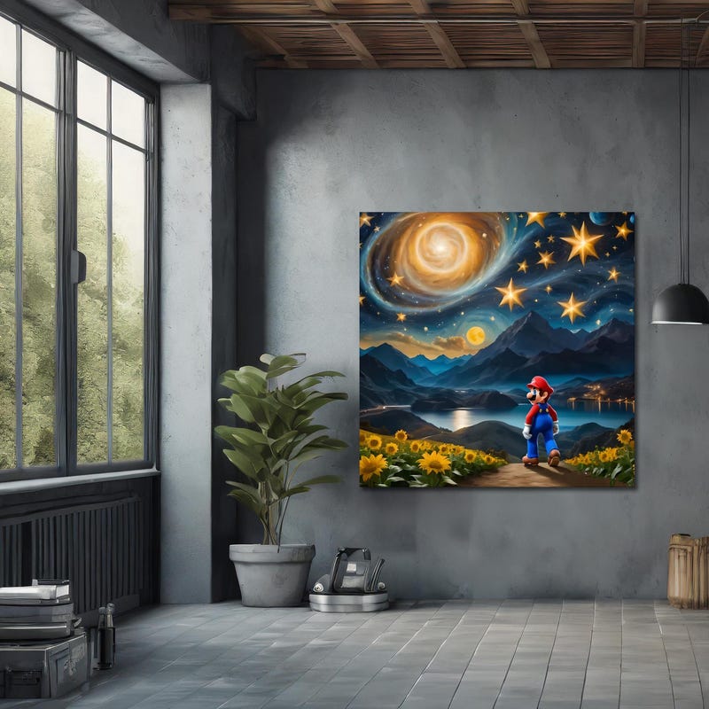 Mario Starry Night Van - Etsy