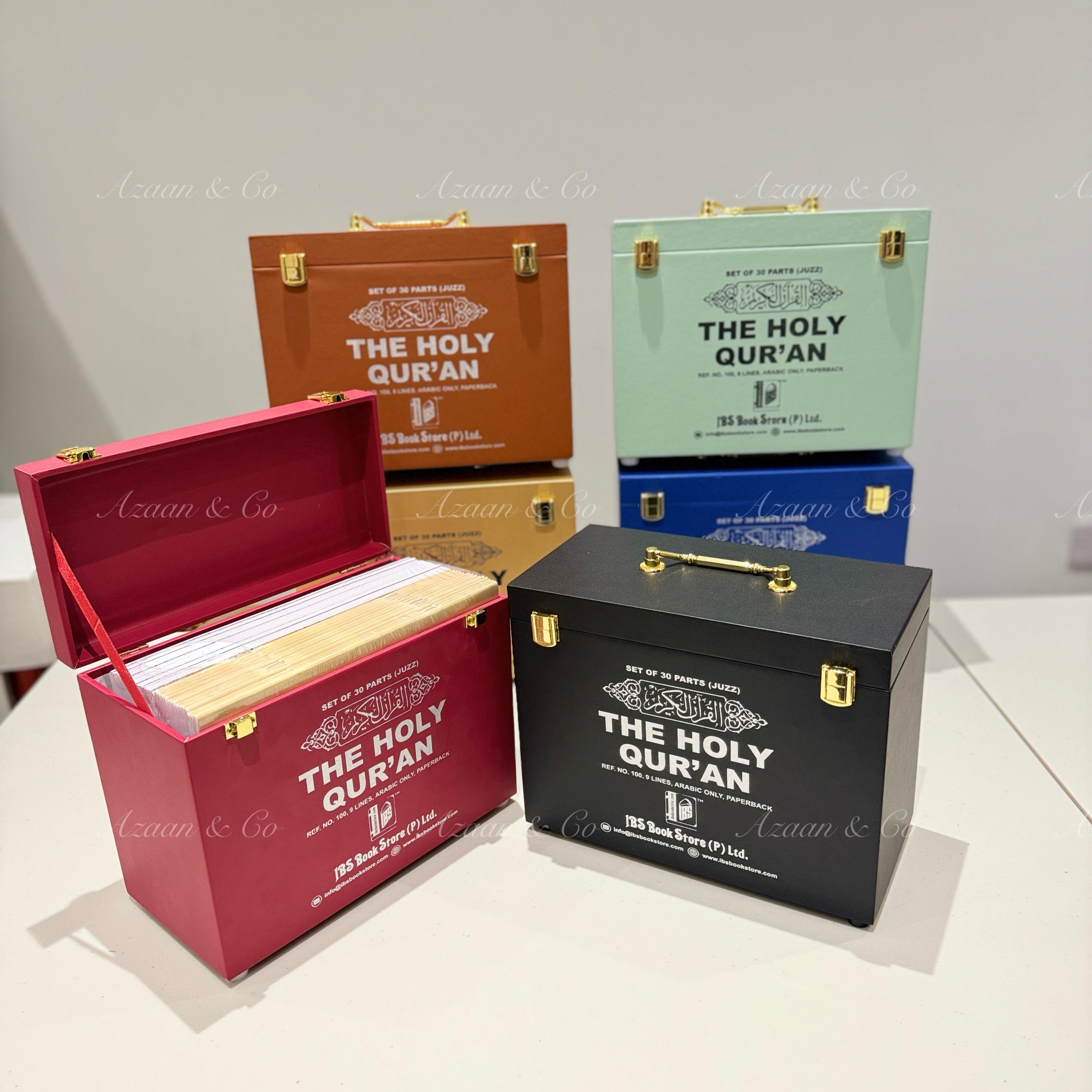 Holy Quran Koran Full Para Kaaba Box Set Quran 30 Individual Dual Parts ...