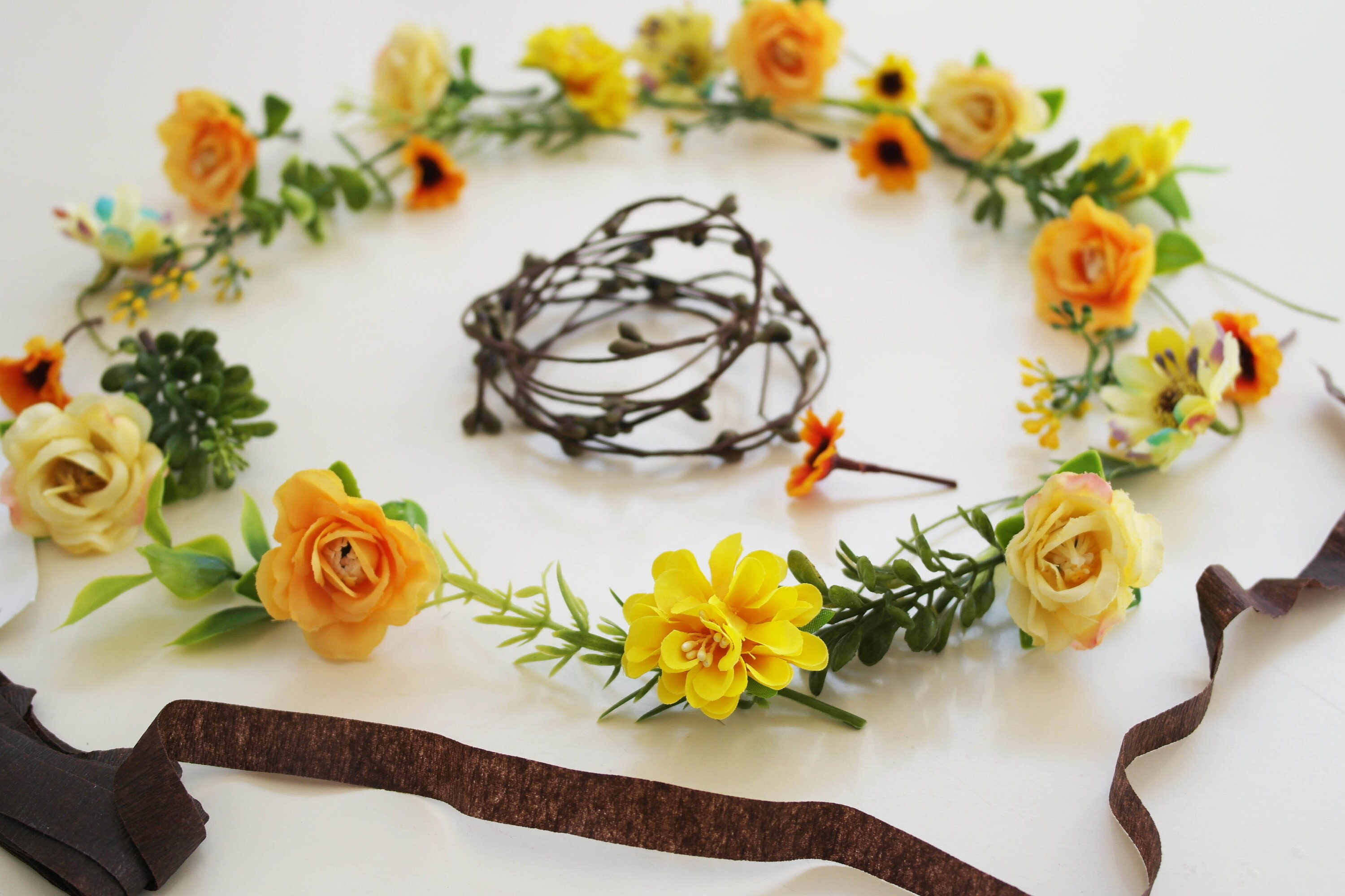 Yellow Flower Crown Diy