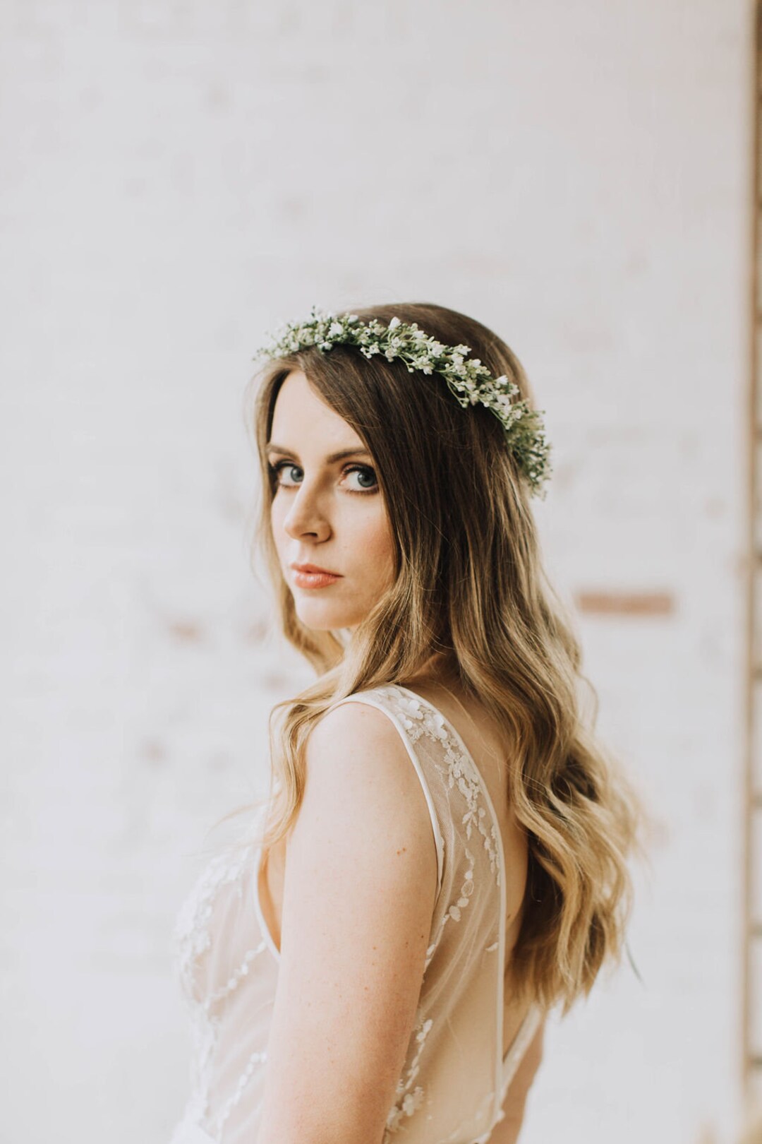 Gyp Crown, Snow Crown, Babies Breath Crown, Woodland Crown, Ivory Halo ...