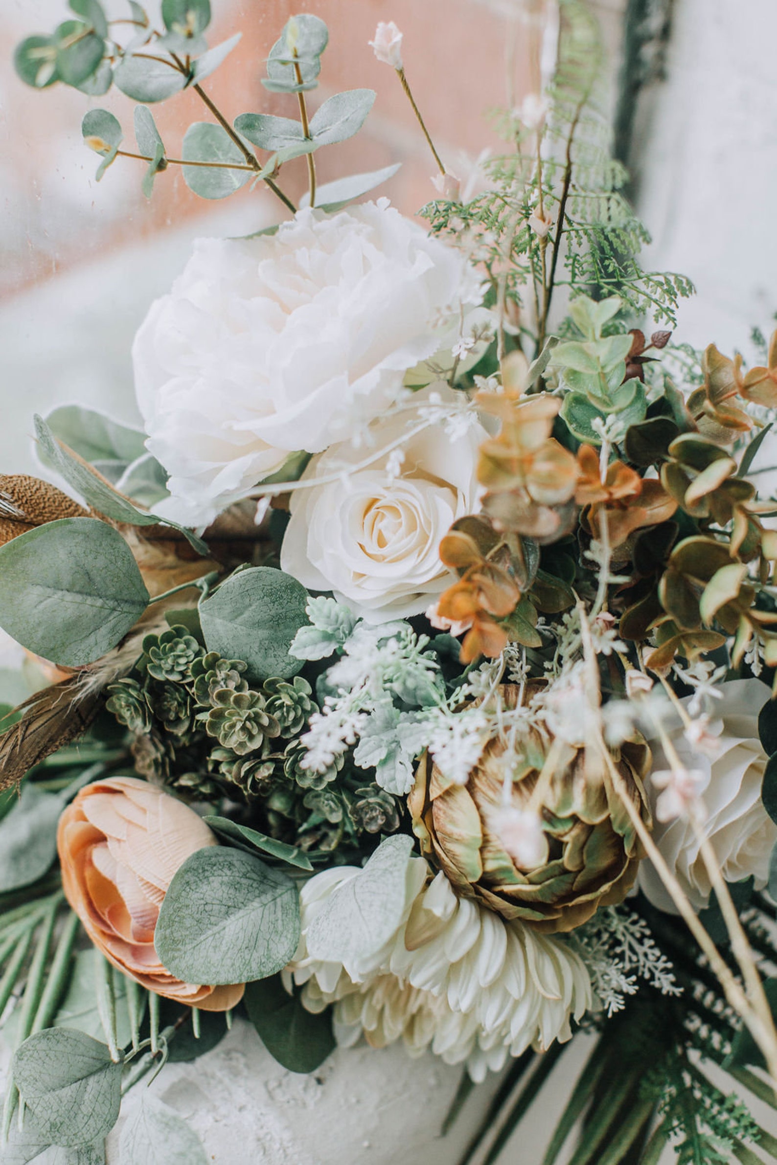 Natural Freeform Bouquet Protea Bouquet With Dried Flowers Etsy