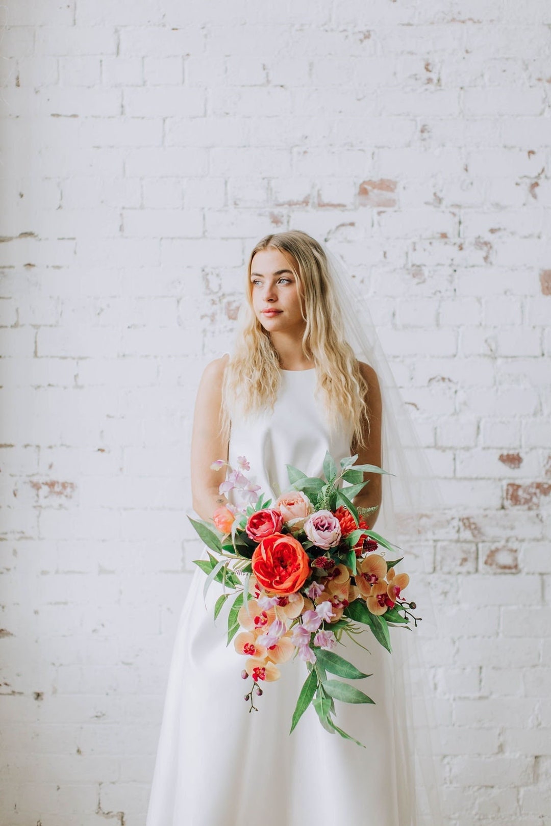 Lottie Bouquet Set, Bouquet Package, Faux Wedding Flowers, Rainbow ...