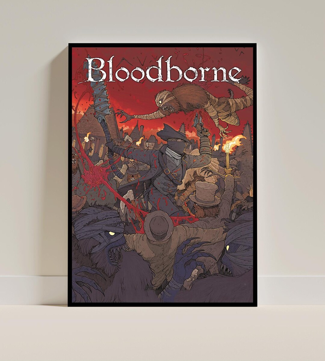Bloodborne Canvas Print, Bloodborne Wall Art, Game Art Print, Video ...