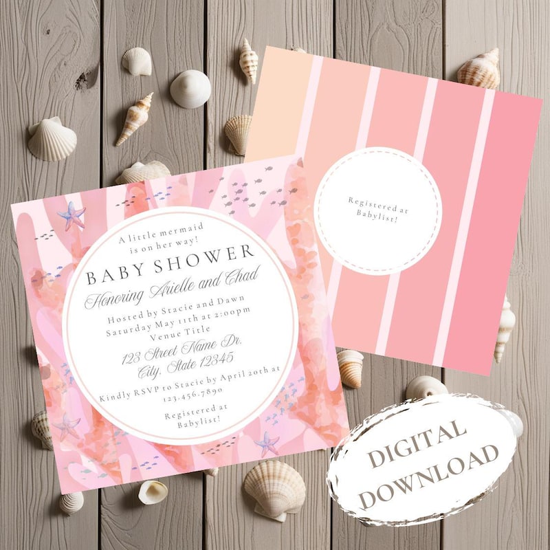 Coral Baby Shower Decorations - Etsy