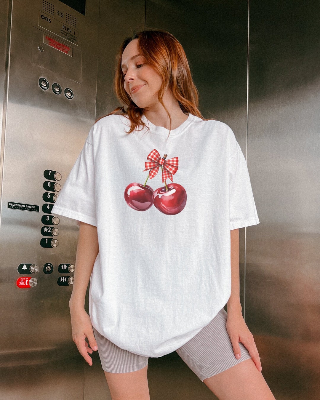 Cherry Y2k Tee, Red Cherries, Trendy Womens Tee Trendy Aesthetic Tees Cherry Graphic - Etsy
