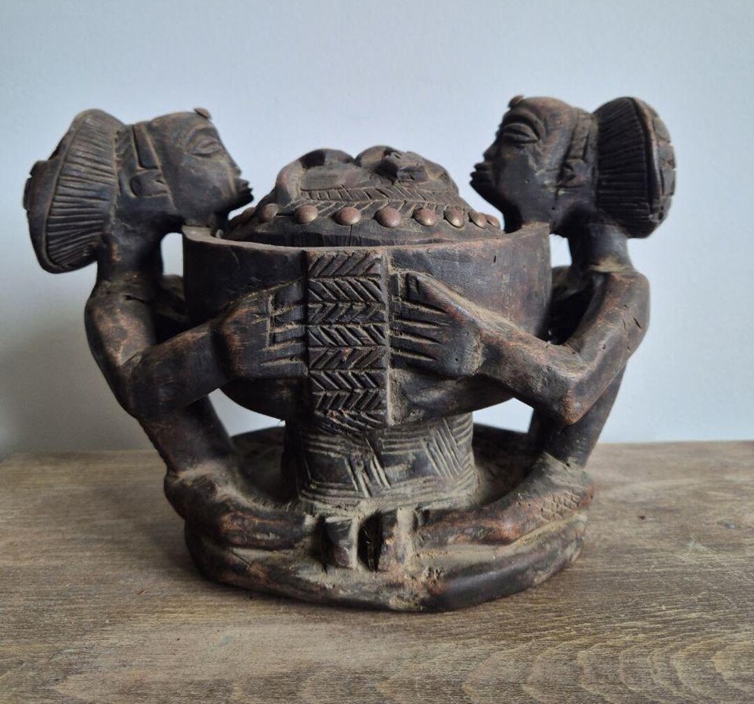 Carved Wooden Chest Property of the Soba Woman or Chief of the Tribe ...