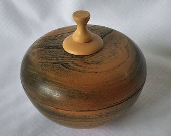 Hand Turned Lidded Wood Box - Etsy