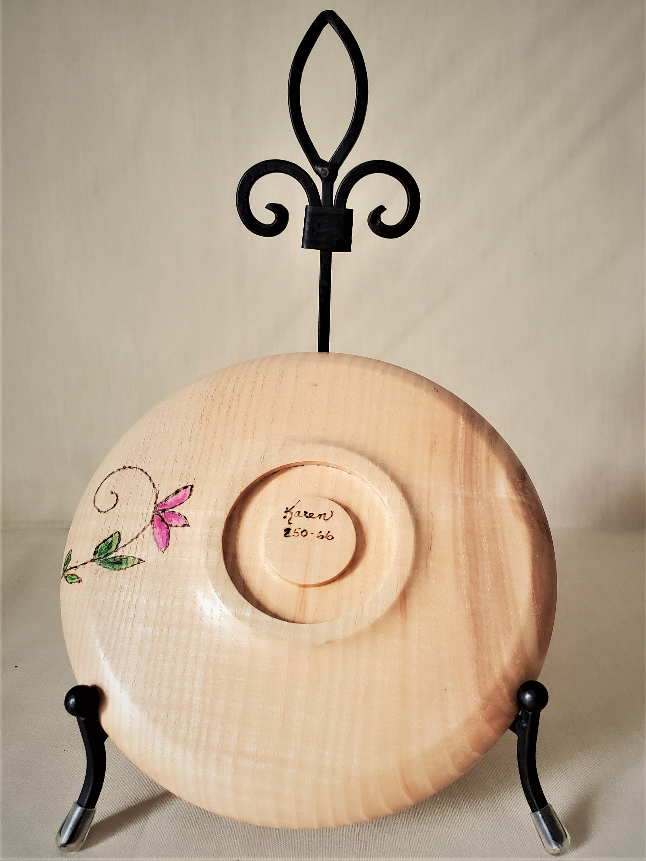 Whimsical Wooden Pyrography Plate - Etsy