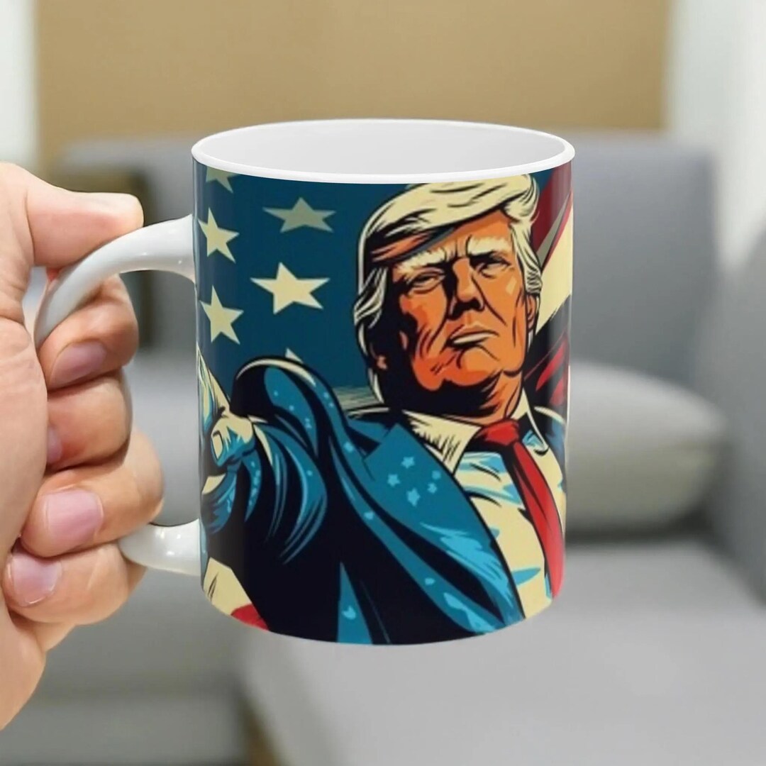 Trump Superhero Mug: Patriotic MAGA Coffee Cup - Conservative Gift - Etsy