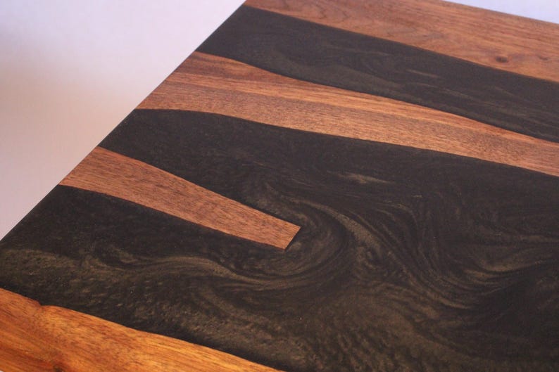 Walnut and Epoxy Side Table - Etsy