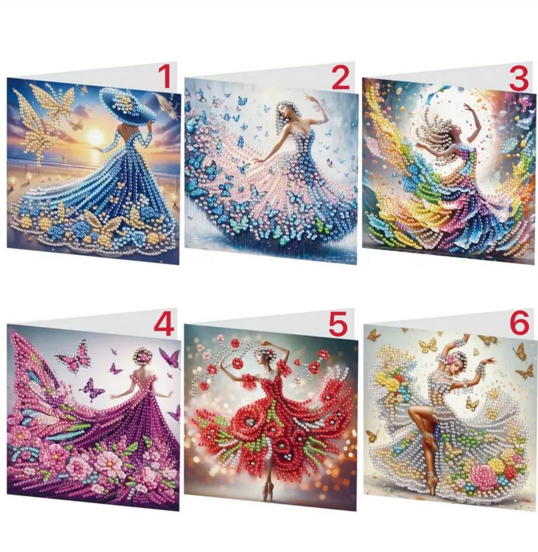 Diamond Painting Greeting Card With Envelope, Greeting Card, Handmade ...