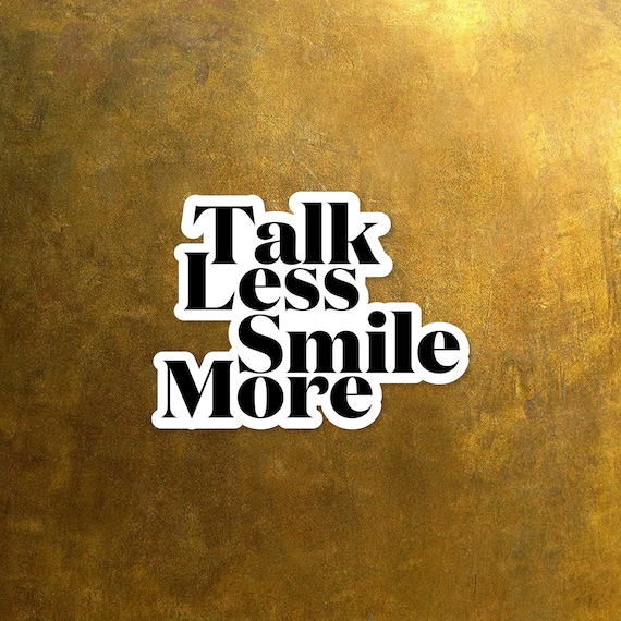 Hamilton Talk Less Smile More Sticker Best Friend Gift VSCO | Etsy