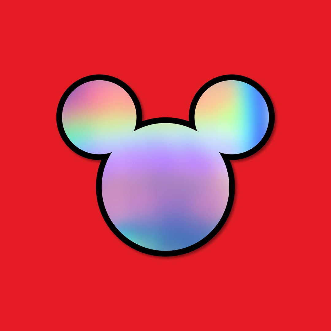 Holographic Mickey Mouse Head Classic Disney Sticker / Designer Sticker ...