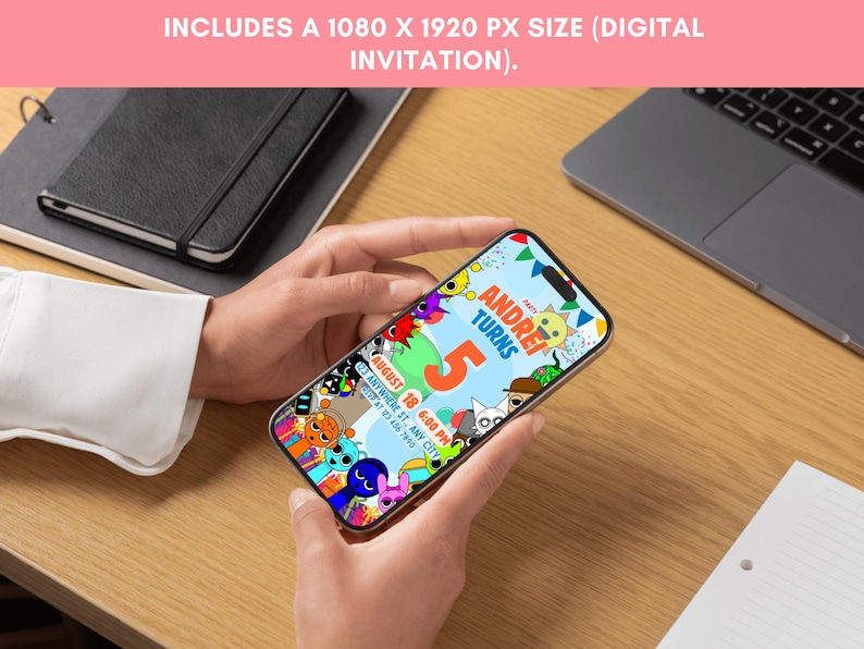 Sprunki Birthday Invitation Template: Editable Kids Party Invite ...