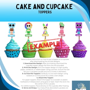 Dandys World Birthday Party Decor: Cupcake Toppers & Banner (digital ...