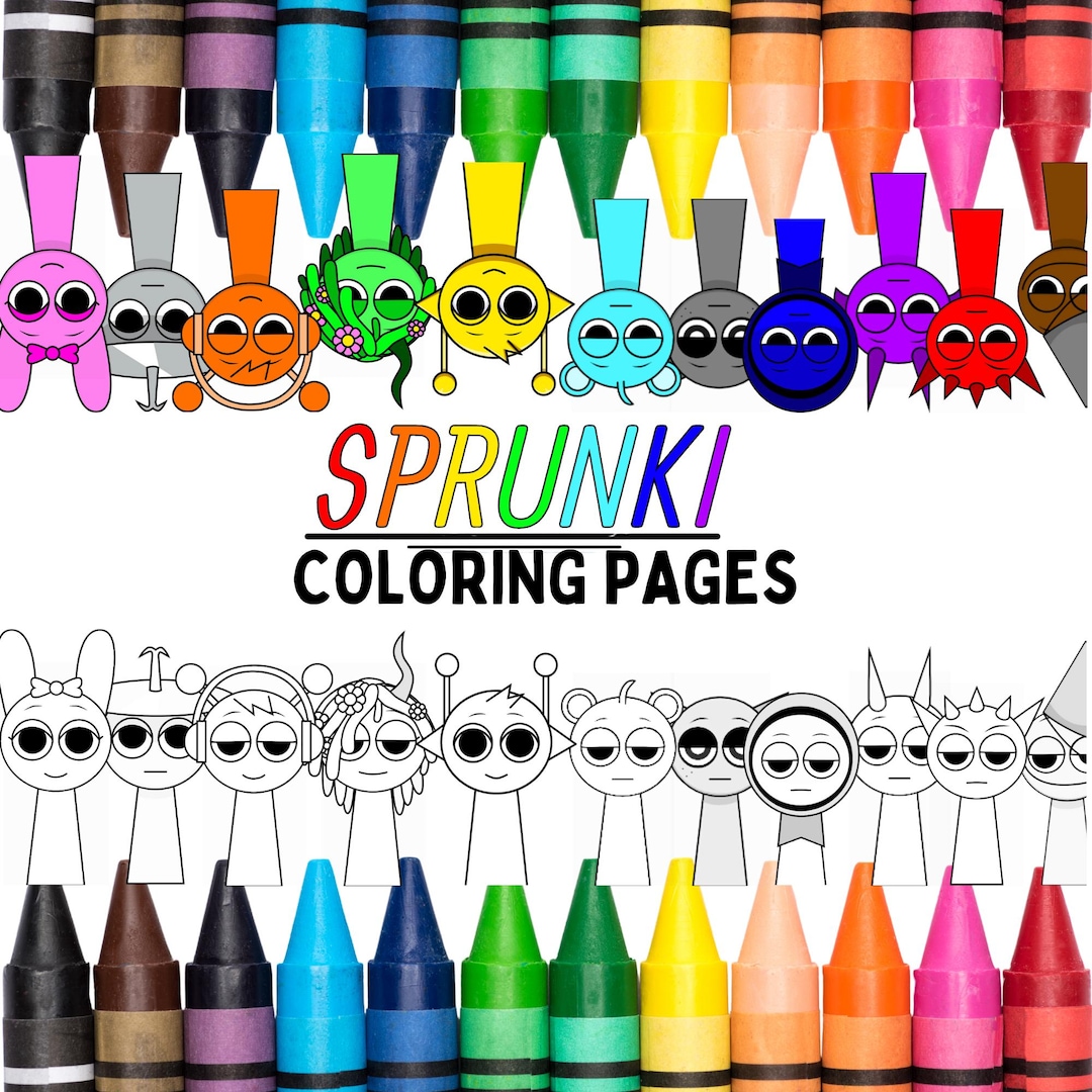 Sprunki Adventures: A World of Quirks and Colors (coloring Printable ...