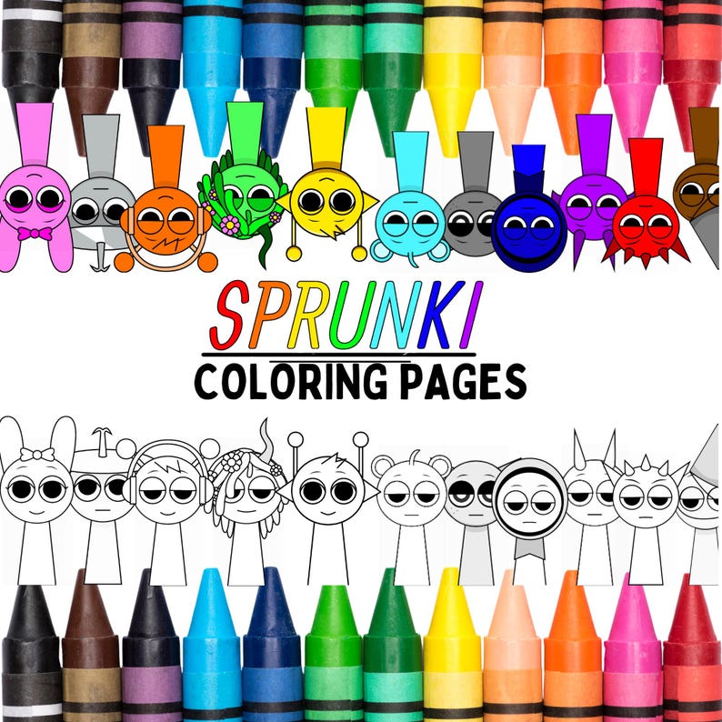 Sprunki Adventures: A World of Quirks and Colors (coloring Printable ...