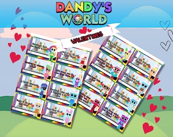 Editable Print-your-own Dandy's World Valentine’s Cards – Digital ...