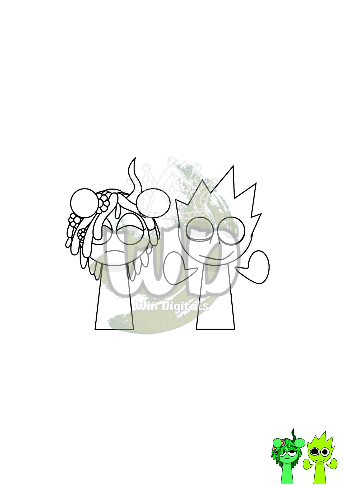 Sprunki Colorful Day Out (coloring Printable File) - Etsy