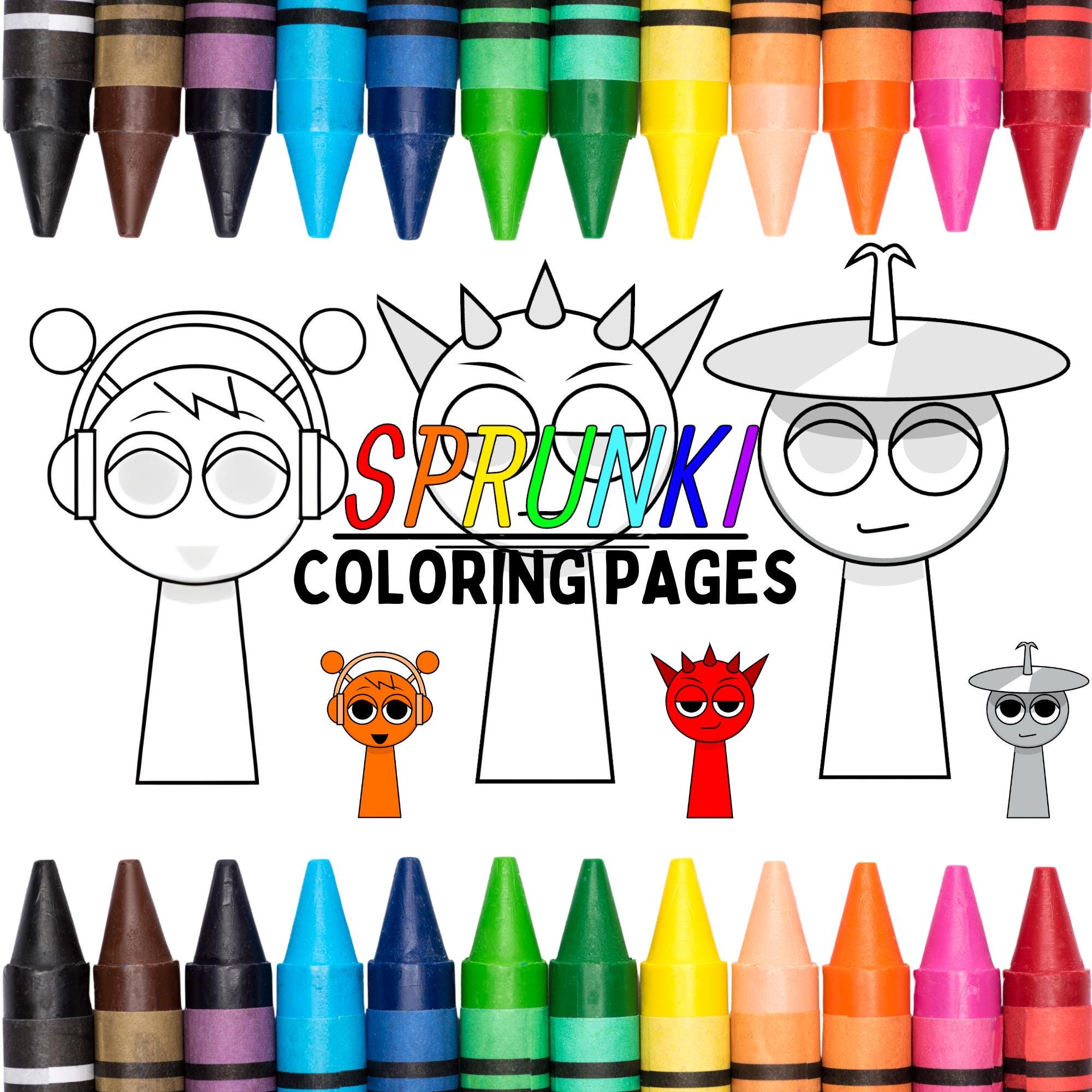 Sprunki Colorful Day Out (coloring Printable File) - Etsy