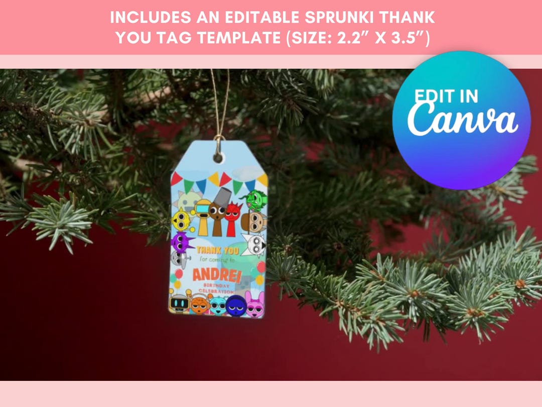 Sprunki Birthday Thank You Cards (digital Download) - Etsy