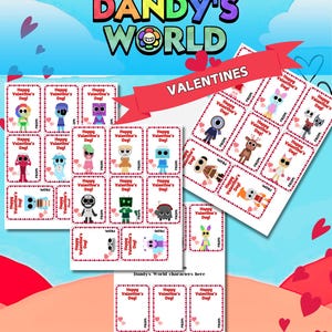 Editable Print-your-own Dandy's World Valentine’s Cards – Digital ...