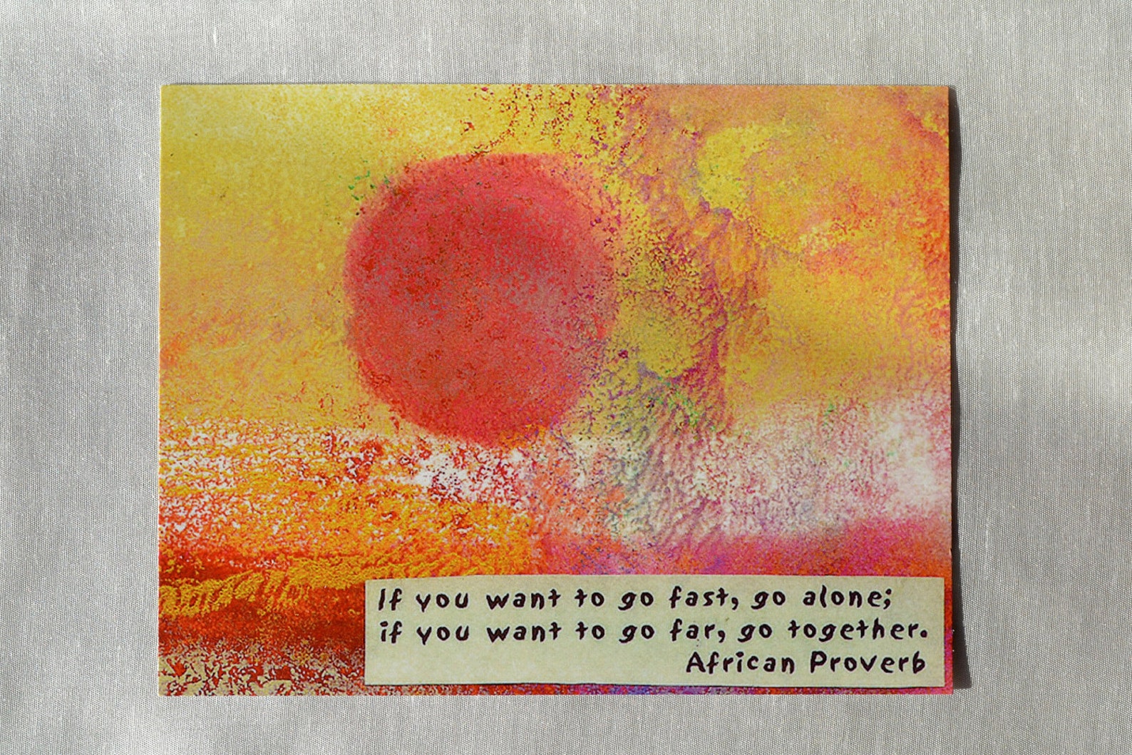 If You Want to Go Far, Go Together/ Art Postcard - Etsy