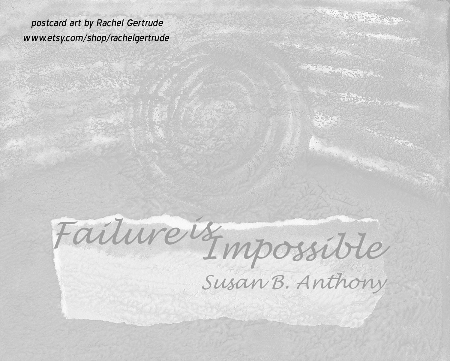 Failure is Impossible/ Art Postcard - Etsy