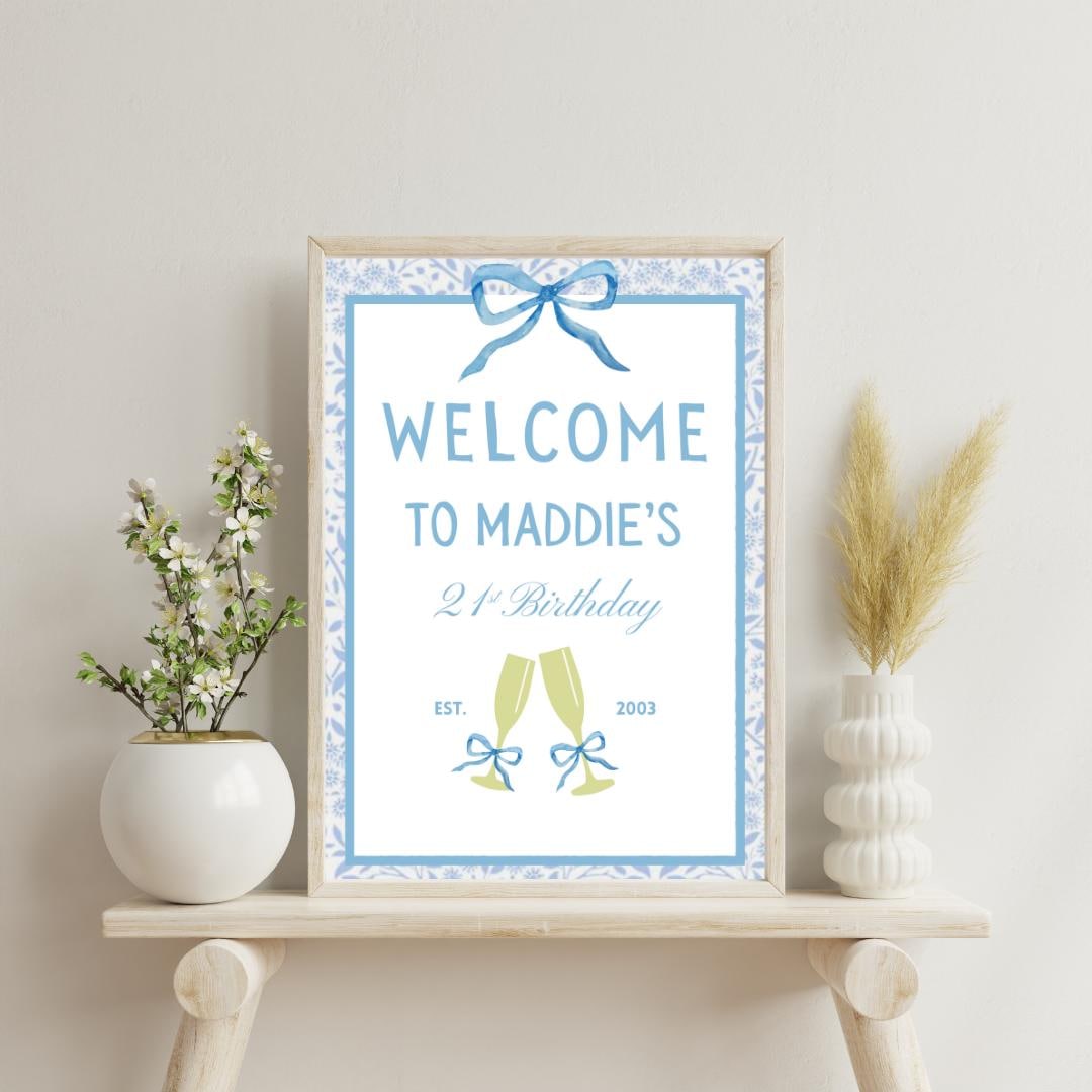Custom Event Welcome Sign | Editable Canva Template - Etsy