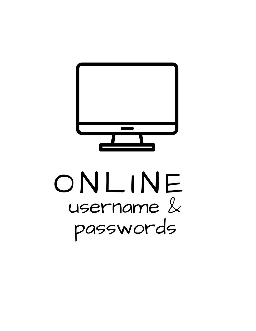 Stay Organized and Stress-free With Our Digital Password Organizer! - Etsy