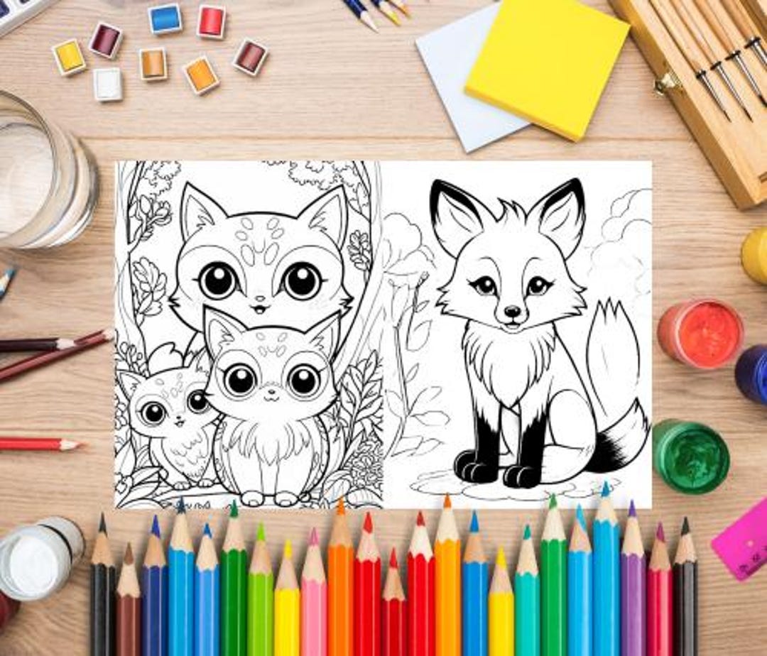 Kawaii Coloring Pages for Toddlers – 30 Fun & Cute Printable Pages for ...
