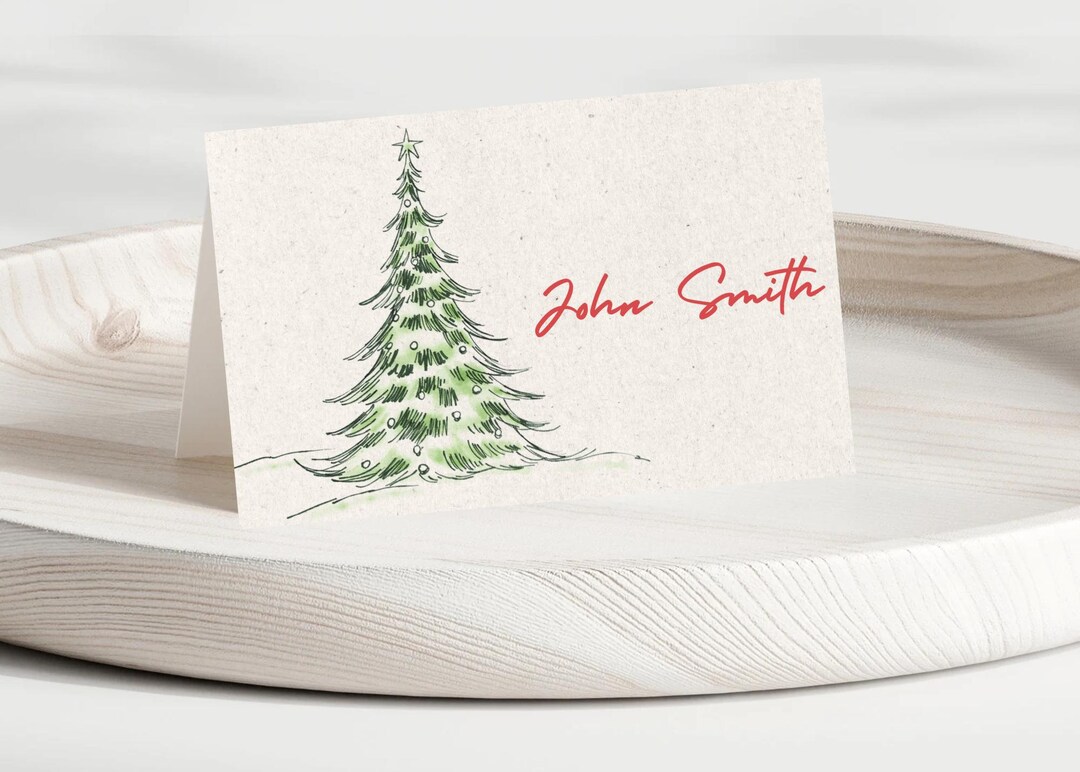 PC01 Aesthetic Editable Christmas Placeholders Editable Festive Name ...