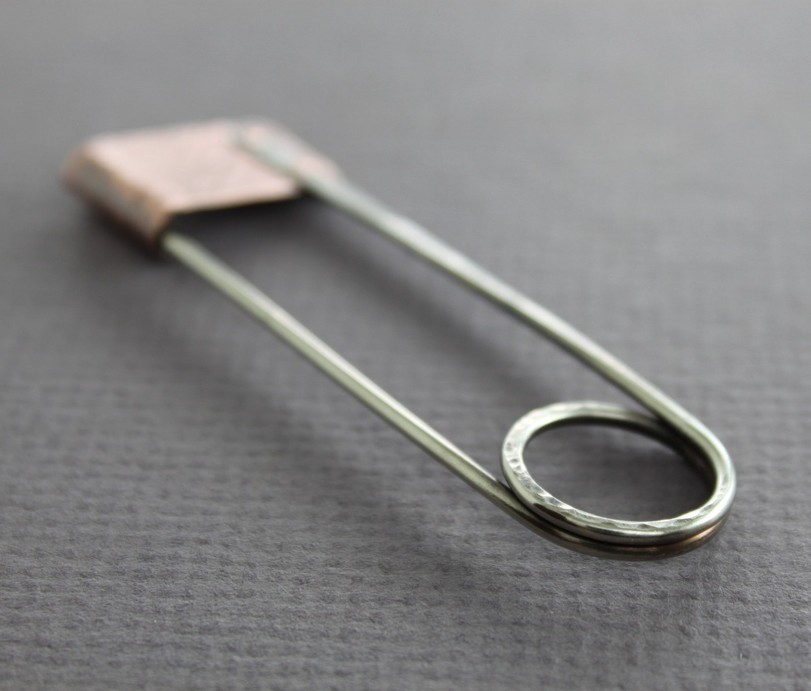 Mix Metal Safety Pin Style Shawl Pin, Modern Shawl Pin, Contemporary ...