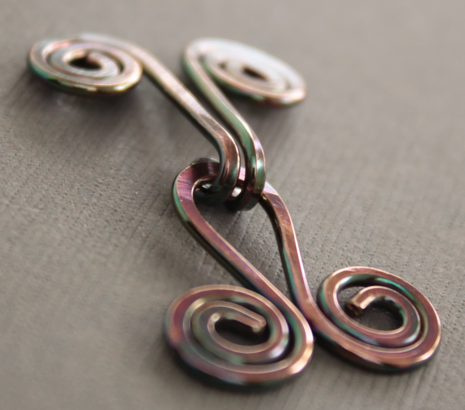 Handmade Spiral Copper Cardigan Clasp or Sweater Clasp for - Etsy Canada