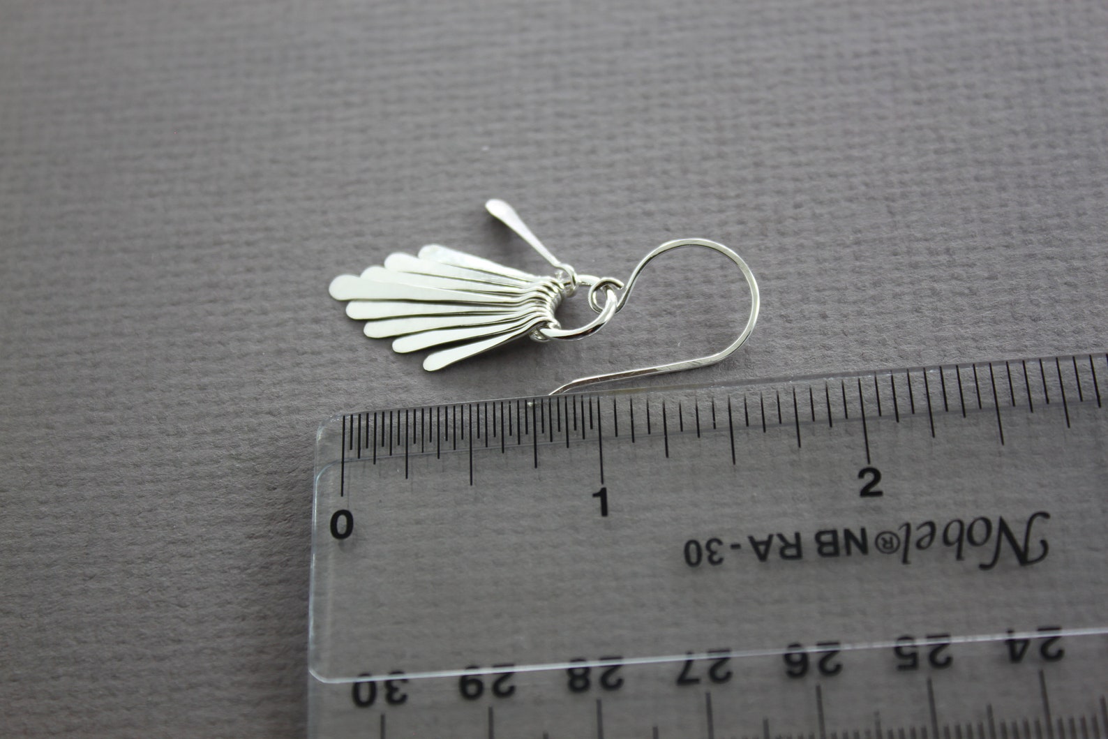 Sterling Silver Hammered Fringe Bars Dangle Earrings Stick | Etsy