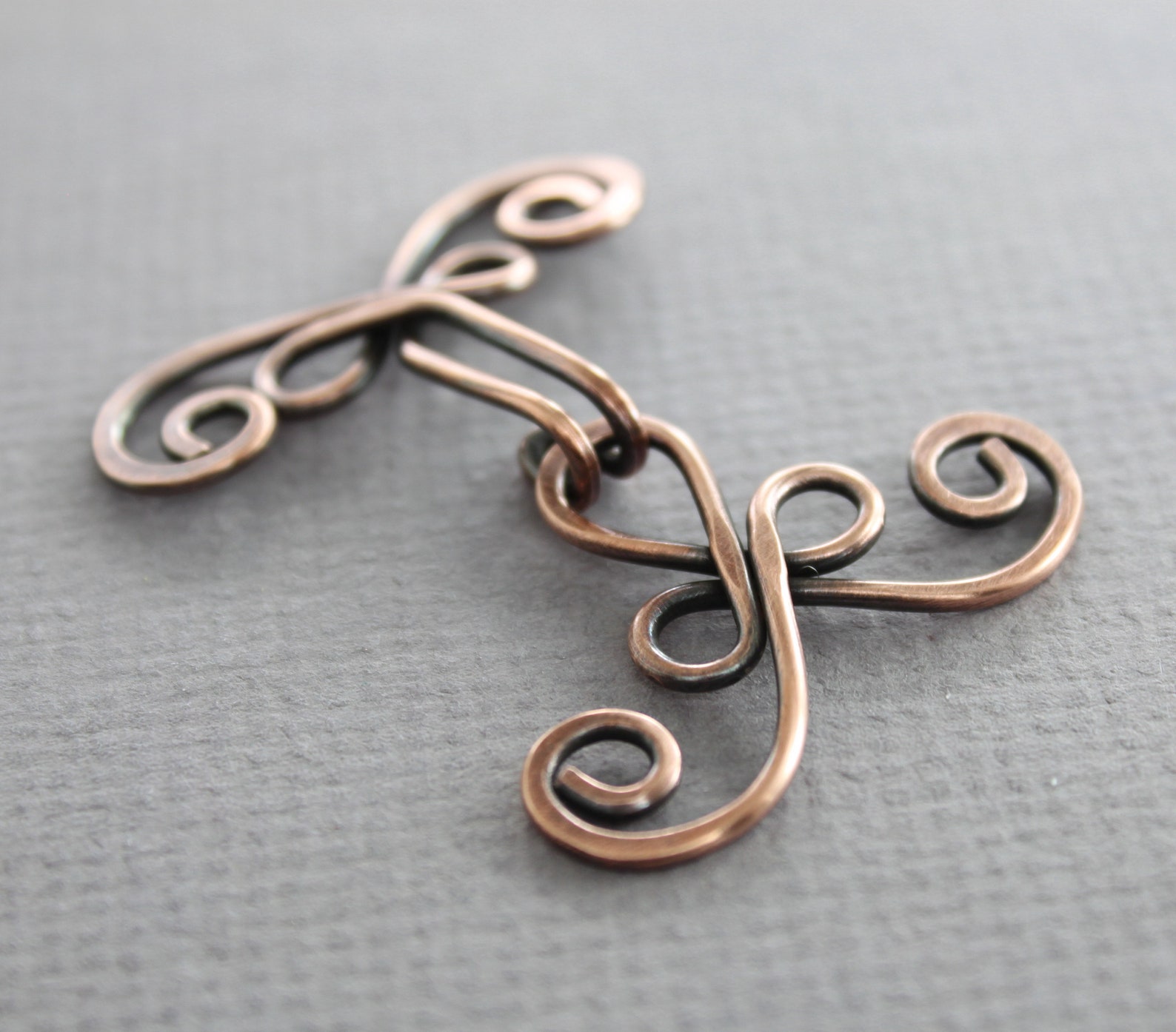 Handmade Copper Celtic Knot Cardigan Clasp - Etsy