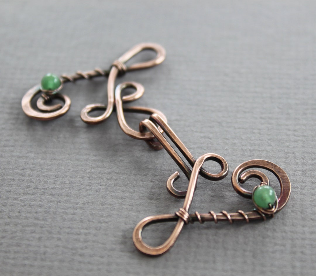 Fancy Handmade Ornate Cardigan Clasp or Sweater Clasp for Knit and ...