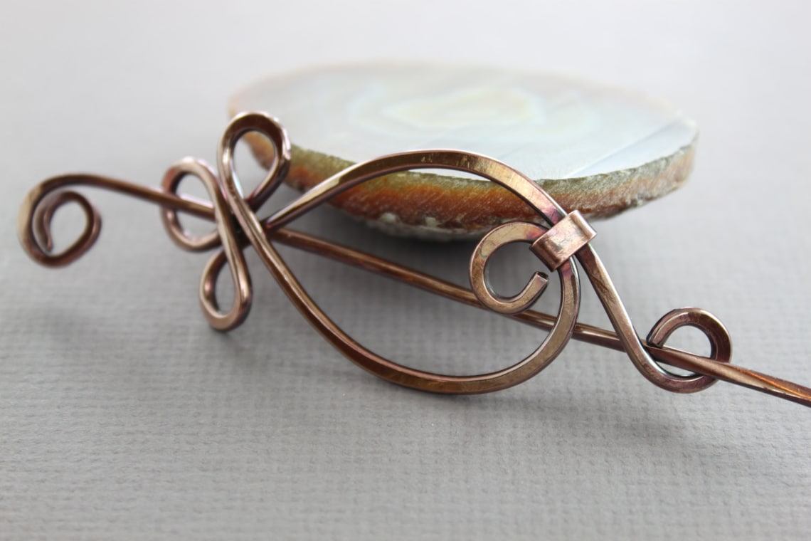Celtic Knot Hair Pin or Shawl Pin Hair Pin Hair Barrette - Etsy